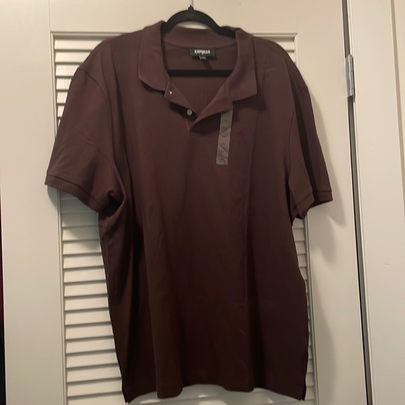Express | Shirts | Nwot Mens Express Brown Polo | Poshmark
